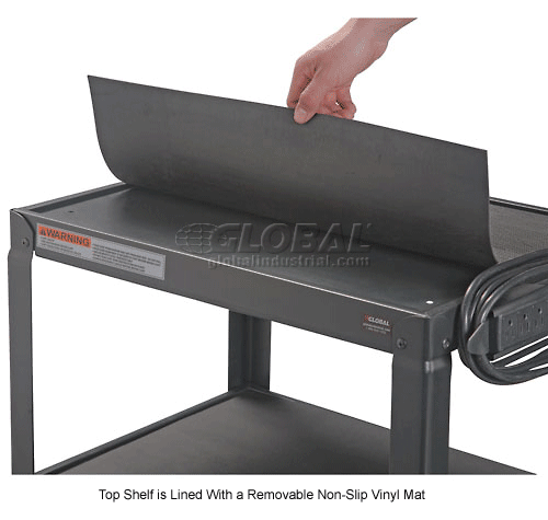 Global Industrial™ Steel Audio Visual & Instrument Cart, Black