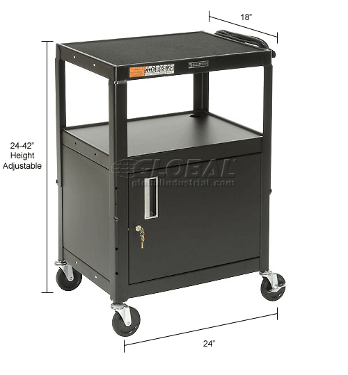 Steel Audio Visual & Instrument Security Cart