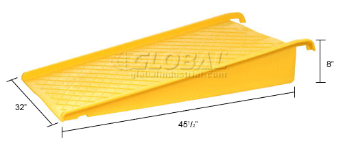 Eagle 1689 Spill Containment Poly Pallet Ramp - Yellow