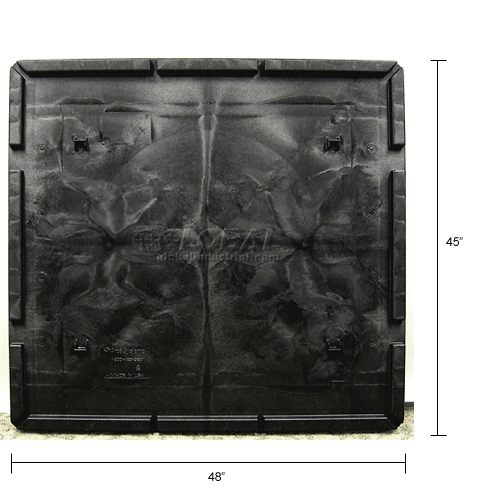 Monoflo Folding Bulk Shipping Container Lid BC4845LID - 48"L x 45"W Black