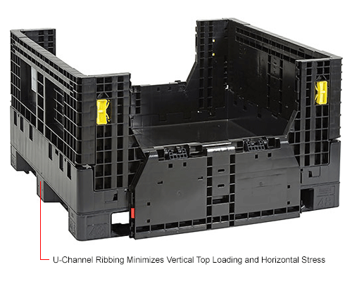 Global Industrial™ Folding Bulk Shipping Container, 48"Lx45"Wx27"H ...
