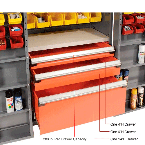 Global Industrial™ Security Work Center & Storage Cabinet - Shelves, 3 ...