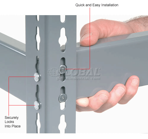 Global Industrial™ 36" Long Gray Double Rivet Beam