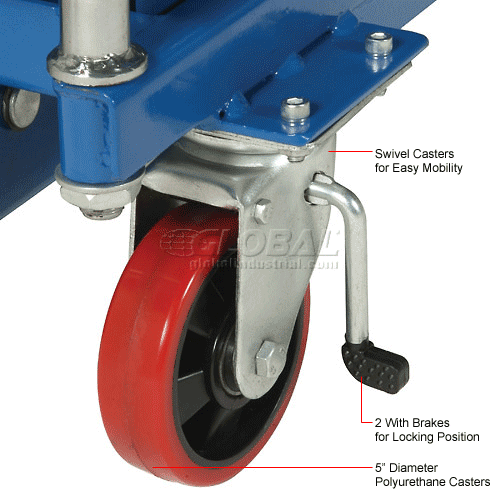 Global Industrial™ Mobile Lift & Tilt Scissor Lift Table 600 Lb. Cap ...