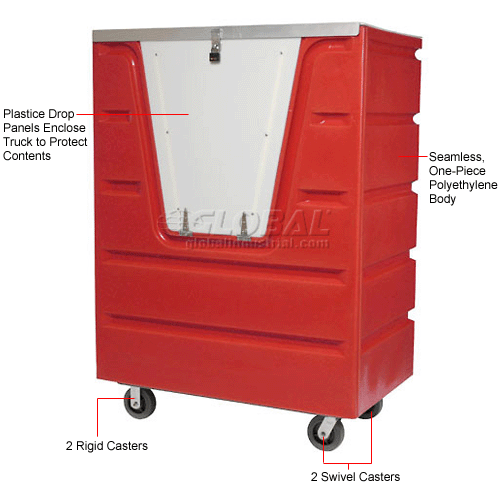 Dandux Red Hopper Front Security Bulk Truck 51-2560SR 58 Cu. Ft.