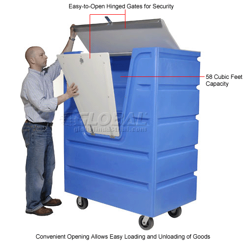 Dandux Blue Hopper Front Security Bulk Truck 51-2560SU 58 Cu. Ft.