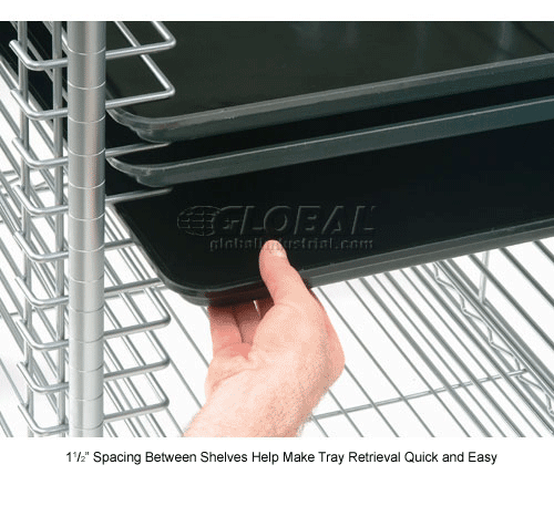 Nexel® End Load Wire Tray Truck with 39 Tray Capacity