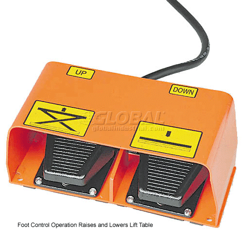 PrestoLifts™ Floor Level Powered Lift Table XZ50-20F Foot Control 2000 Lb