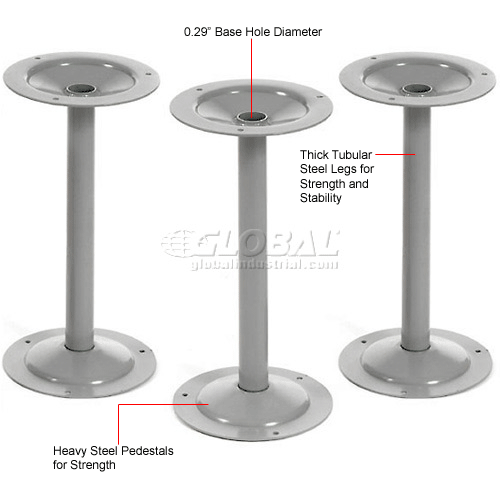 Global Industrial™ Locker Room Bench, Hardwood With Steel Tube Pedestal ...