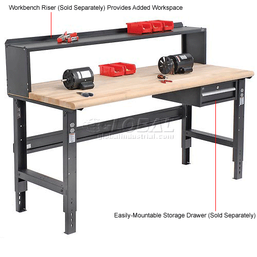 Global Industrial™ 72x30 Adjustable Height Workbench C-Channel Leg ...