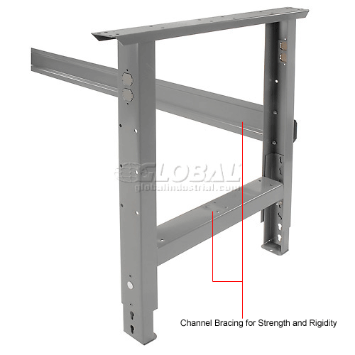 Global Industrial™ 48 x 36 Adjustable Height Workbench C-Channel Leg ...