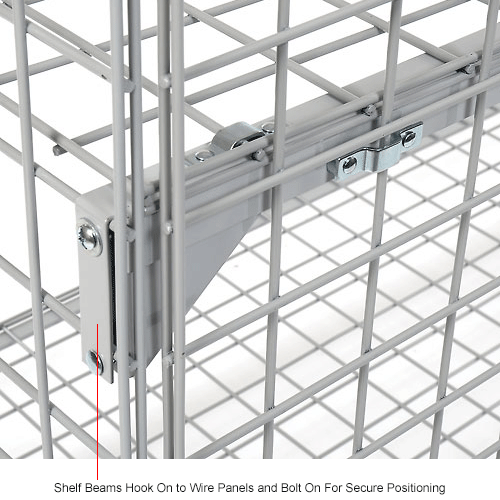 Global Industrial™ Wire Mesh Security Cage Locker, 36"Wx24"Dx48"H, Gray ...