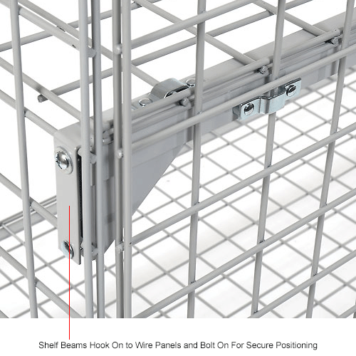 Global Industrial™ Wire Mesh Security Cage Locker, 60"Wx24"Dx72"H, Gray ...