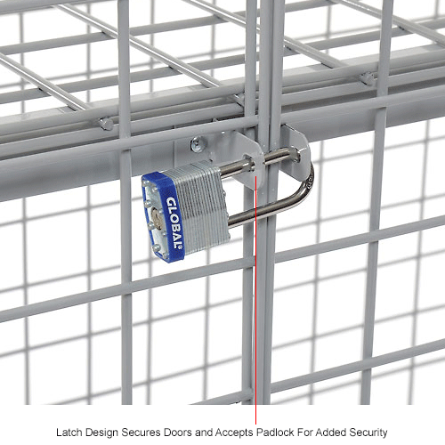 Global Industrial™ Wire Mesh Security Cage Locker, 60"Wx36"Dx48"H, Gray ...