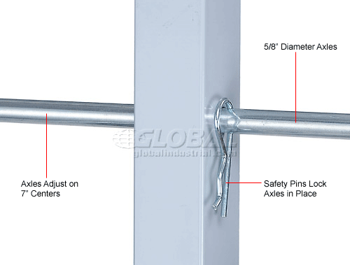 Global Industrial™ Reel Dispenser 6 Axles