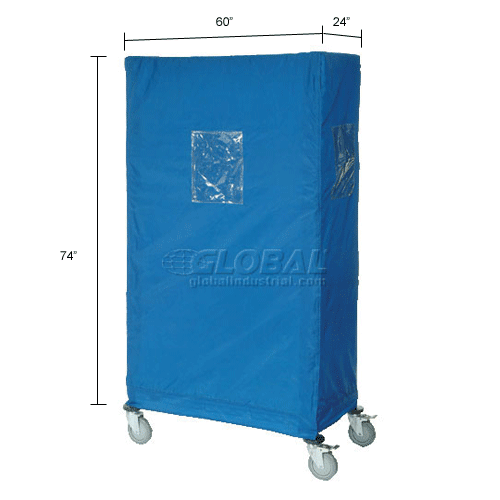 Nylon Cover, Blue, 60"W x 24"D x 74"H | 188385BL - GLOBALindustrial.com