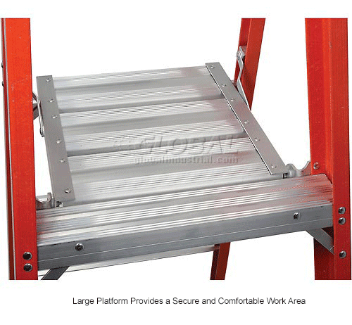 Werner 8' Fiberglass Platform Step Ladder 300 lb. Cap - P6208