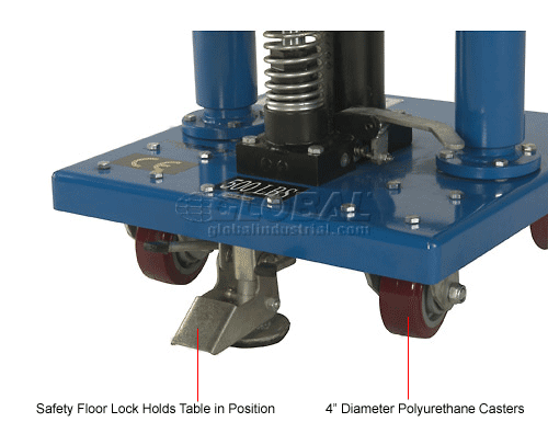 Global Industrial™ Work Positioning Post Lift Table Foot Control 500 Lb ...