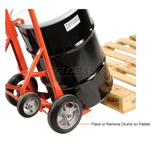 Wesco® Drum Truck 240001 with Four Wheels for 30 & 55 Gallon Steel ...
