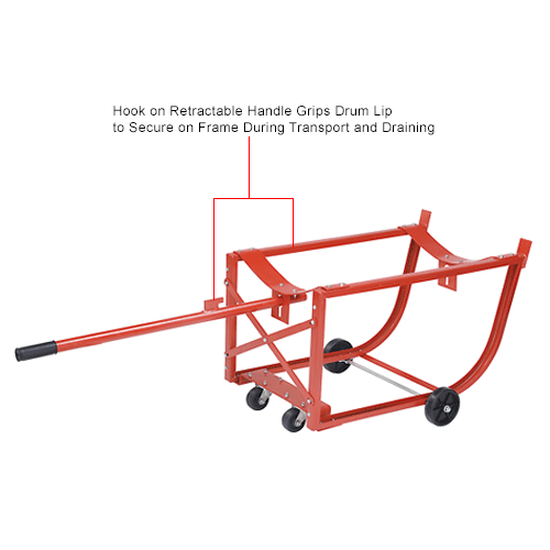Global Industrial™ Easy-Steer Drum Cradle 5" & 3" Polyolefin Wheels ...