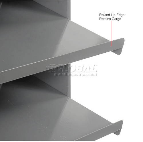 Global Industrial™ Mobile Double Sided Bin Rack - 112 Corrugated White ...