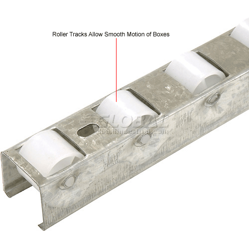 Global Industrial™ Gravity Carton Flow Roller Track Kit 72"