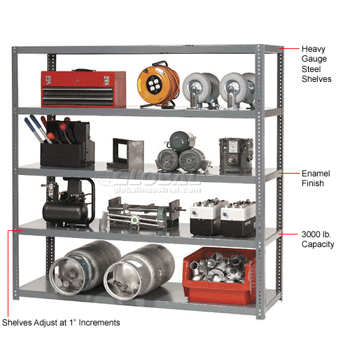 Global Industrial™ Die Rack Shelf, 72"W x 24"D x 2"H, Gray