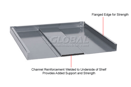 Global Industrial™ Die Rack Shelf, 48"W x 18"D x 2"H, Gray