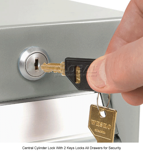 Rousseau Modular Storage Drawer Cabinet 36x24x40, 8 Drawers (2 Sizes) w ...