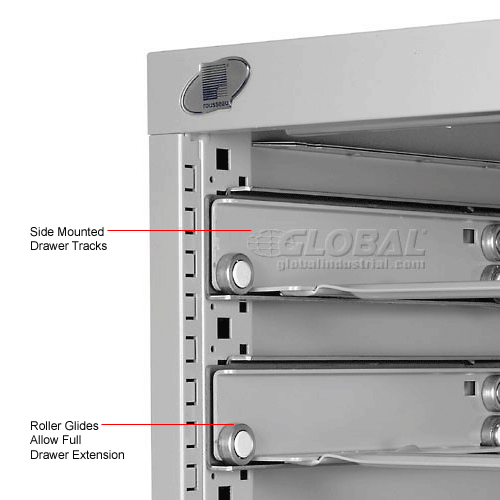 Rousseau Modular Storage Drawer Cabinet 48x24x60, 14 Drawers (3 Sizes ...