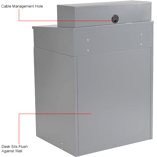 Global Industrial™ Cabinet Shop Desk w/ Riser & 7 Drawers, 34-1/2"W x ...