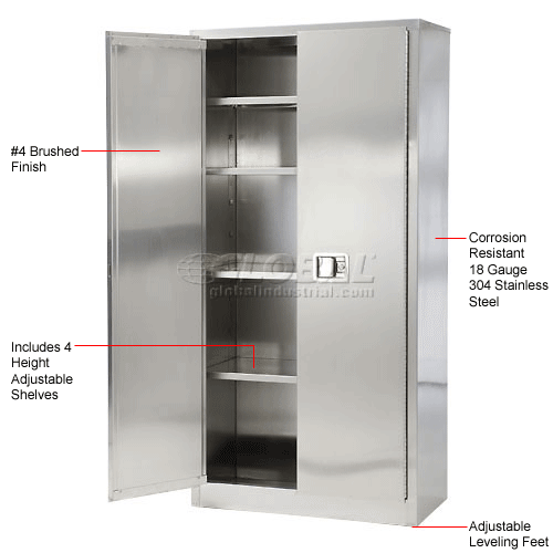 Stainless Steel Storage Cabinet 48 x 18 x 72