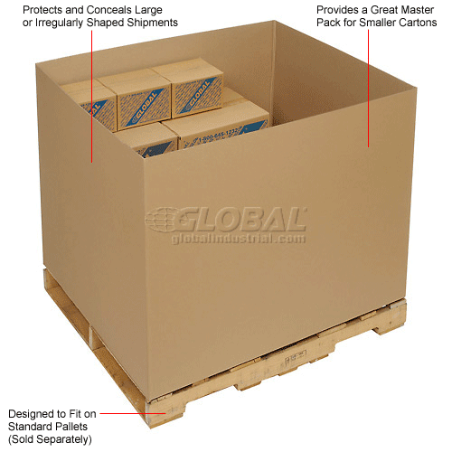 Global Industrial™ Gaylord Lids, 49"L x 41"W x 5"H, Kraft - Pkg Qty 5 ...