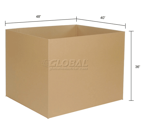Global Industrial™ Double Wall Gaylord Bottom Cargo Containers, 48"L x ...