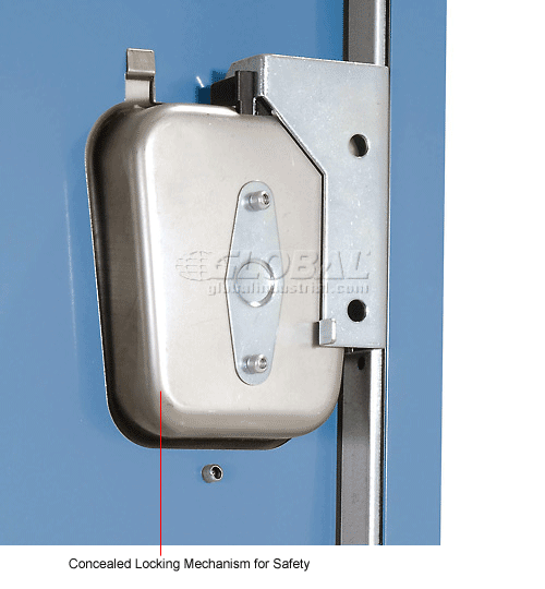 Hallowell® 2-Tier 6 Door Premium Locker, 12"W x 18"D x 36"H, Blue ...