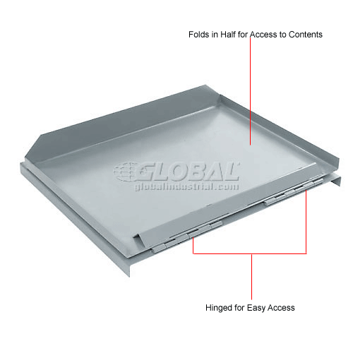 Hinged Lid for 2 Cu. Yd. Global Industrial™ Self-Dumping Hopper, Gray