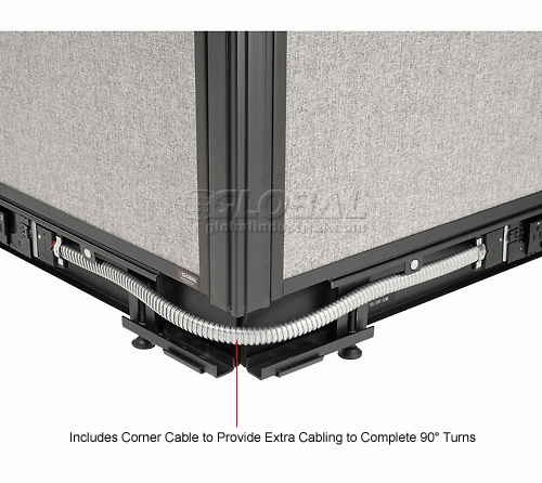 Interion® 90 Degree Corner Connector Kit For 64" H Panel With 1 Pass ...