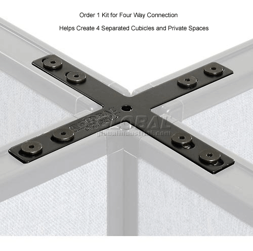 Interion® 4 Way Connector Kit For Office Partitions