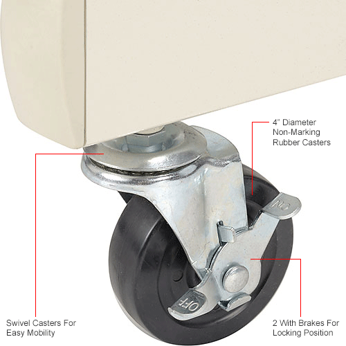 Global Industrial™ Orbit Mobile Laptop Cart, Beige