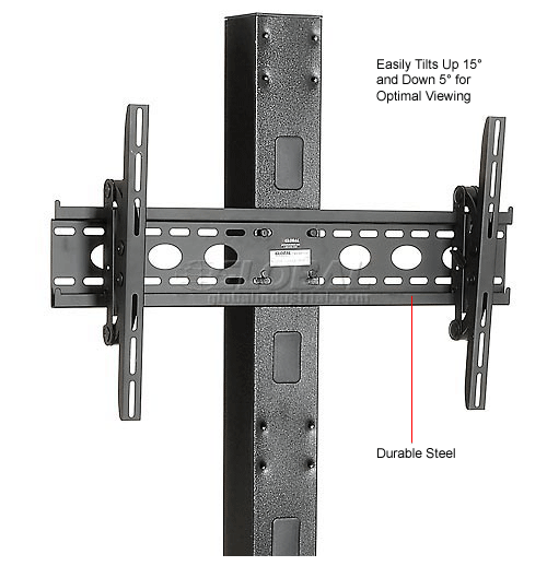 Global Industrial™ LCD/Plasma Mobile Workstation with Power Outlet, Black
