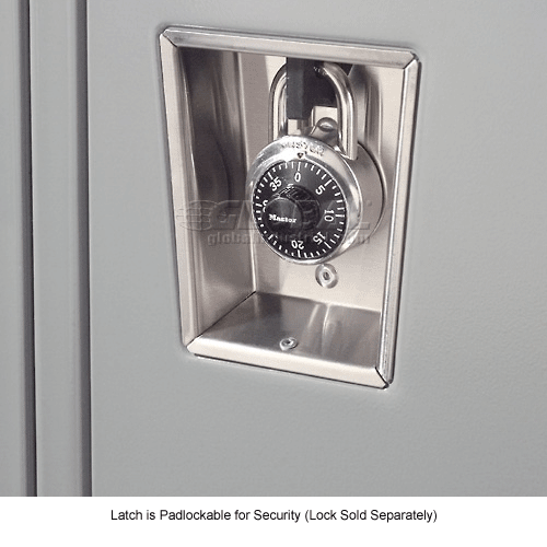 Hallowell® 1-Tier 3 Door Premium Locker, 15"W x 15"D x 72"H, Dark Gray ...