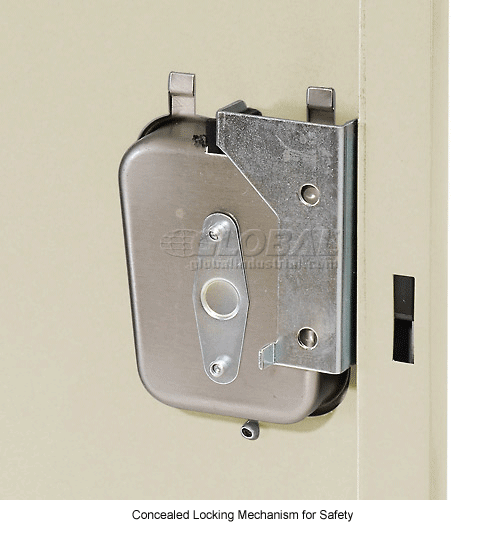 Hallowell® 1-Tier 3 Door Premium Locker, 12"W x 15"D x 60"H, Tan ...