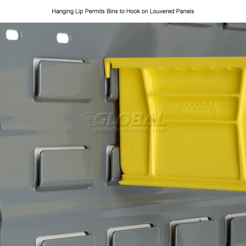 Global Industrial™ (2) 36" Louver Bin Panel with 24 Yellow Bins For 72 ...