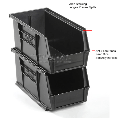 Global Industrial™ Plastic Stack & Hang Bin, 5-1/2"W x 10-7/8"D x 5"H ...