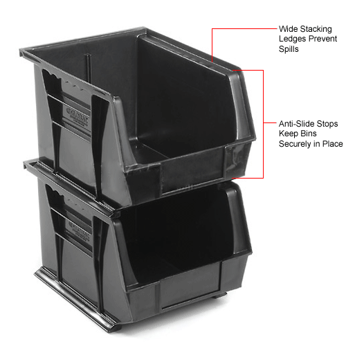 Global Industrial™ Plastic Stack & Hang Bin, 8-1/4"W x 10-3/4"D x 7"H ...