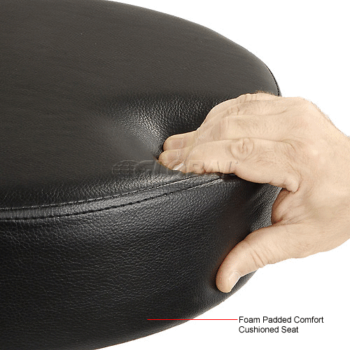 Interion® Antimicrobial Medical Stool - Vinyl - Black