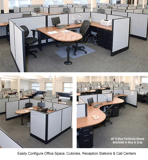 Interion® Non-Electric Office Partition Panel with Raceway, 48-1/4"W x ...
