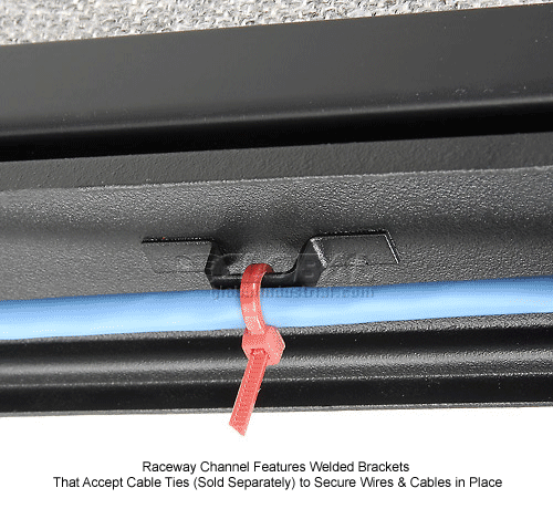 Interion® Office Partition Panel with Partial Window & Pass-Thru Cable ...