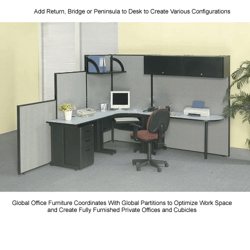 Interion® 36" Desk Gray