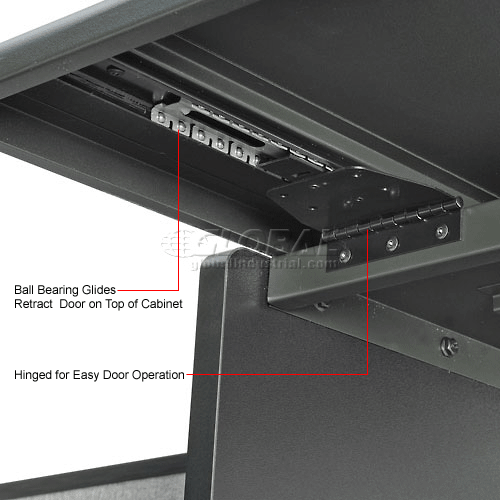 Interion® 48" Overhead Cabinet In Black